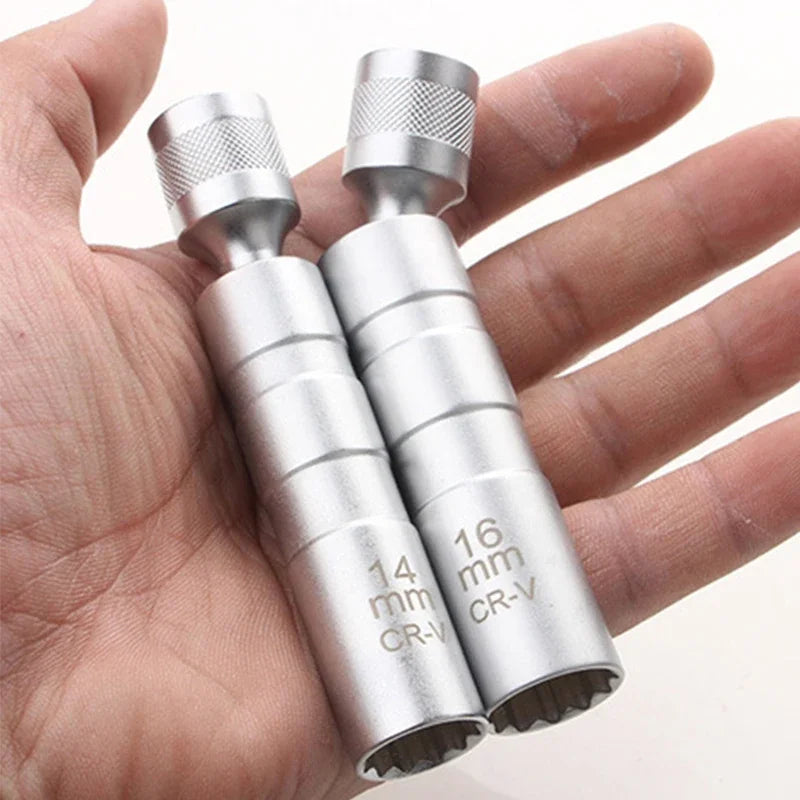 Spark Plug Socket Wrench Adapter 14mm16mm Set Universal Joint with Mag ...