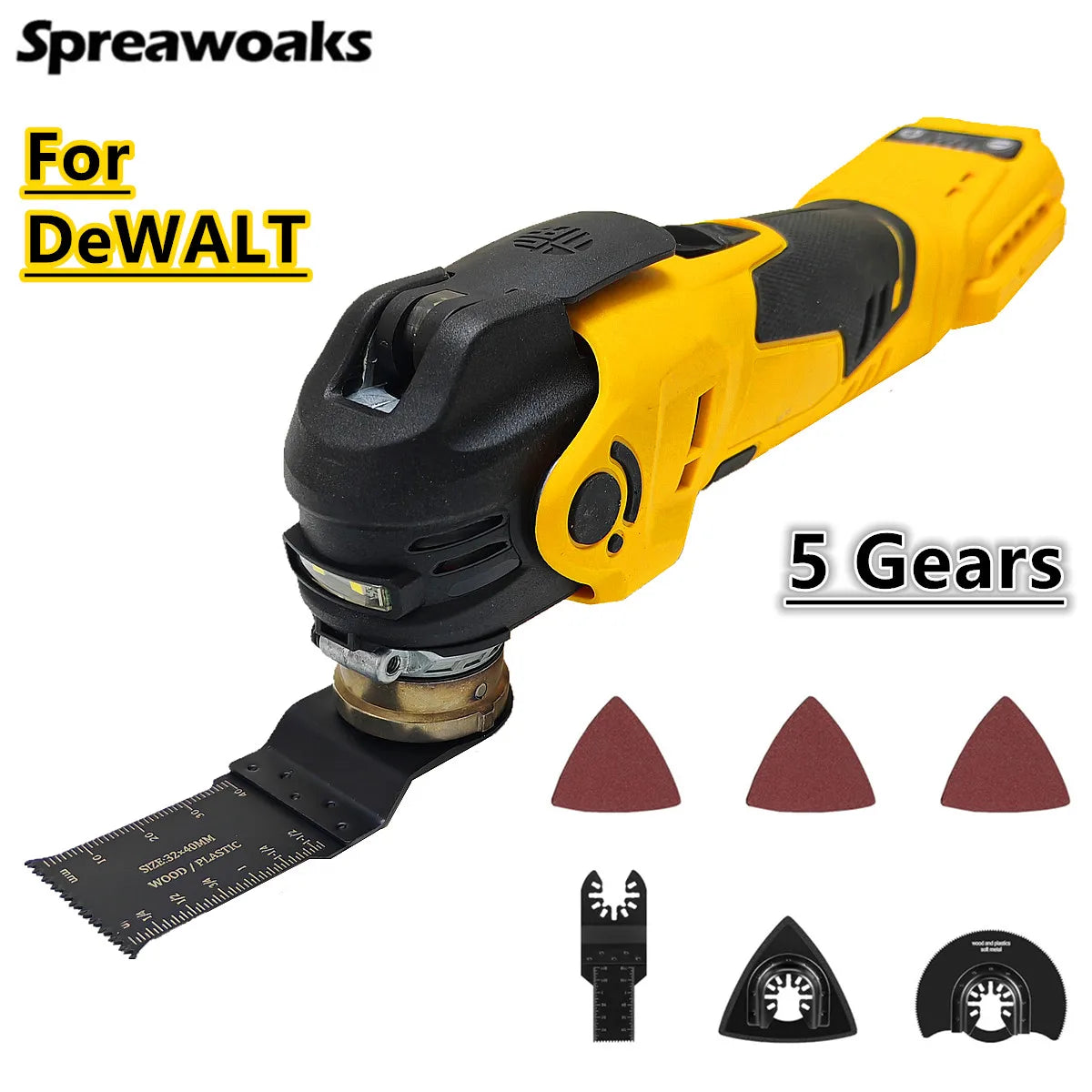 For DeWALT 20V 18V Battery Brushless Oscillating Tool Cordless Multifu ...