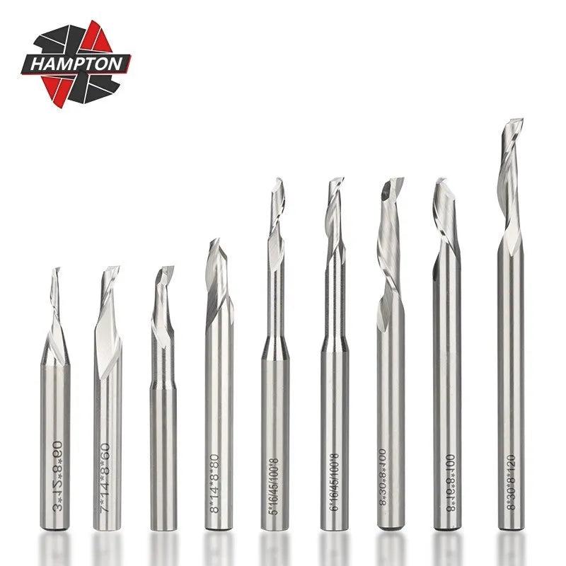 Single Flute HSS Milling 8mm Shank Router Engraving/Cutter Drill Bit W