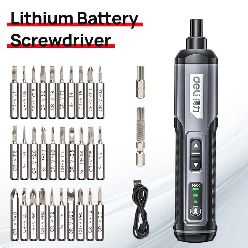 Cordless Electric Screwdriver Rechargeable 2000mah Lithium Battery Min ...