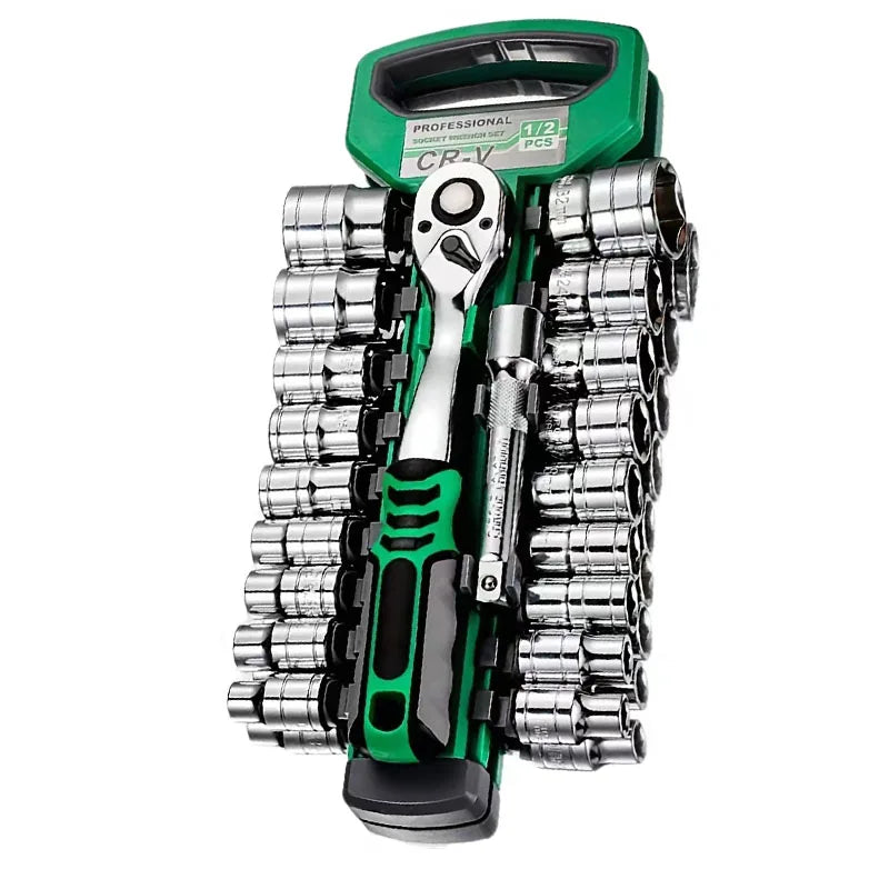 72Drive Socket Set 1/4"-3/8"-1/2", Ratchet Wrench Sockets Compact Sock ...