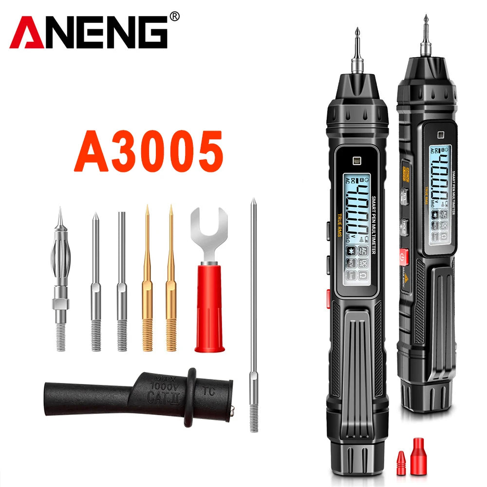 ANENG A3005 Digital Multimeter Pen Type 4000 Counts AC/DC Voltage Prof ...