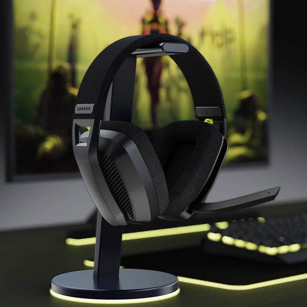 BINNUNE BW06 2.4GHz Wireless Gaming Headset with Mic for PS5 PS4 PC Ma ...
